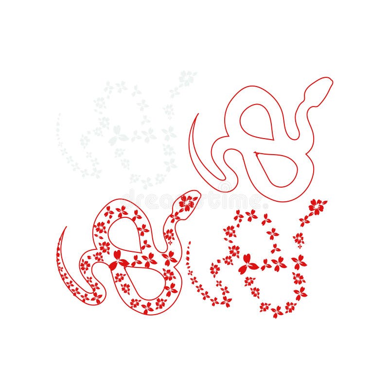 Chinese New Year Zodiac Snake Free Vector Illustration Stock Vector ...