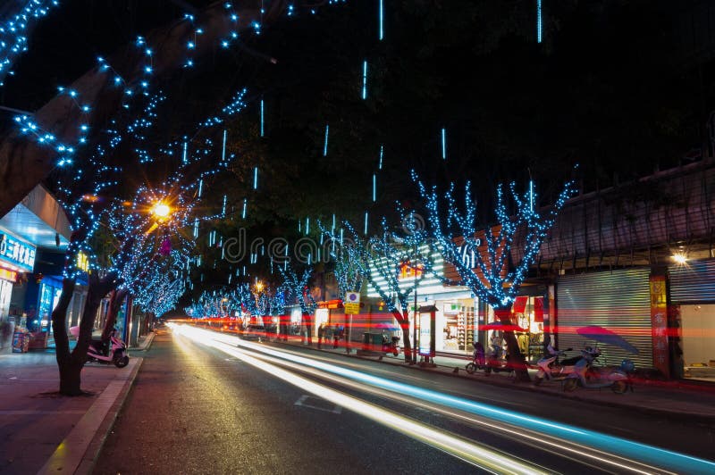 Chinese night scene editorial photography. Image of view - 92812632