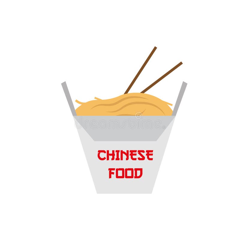 Chinese Noodle Takeout Box. Vector Stock Vector - Illustration of ...