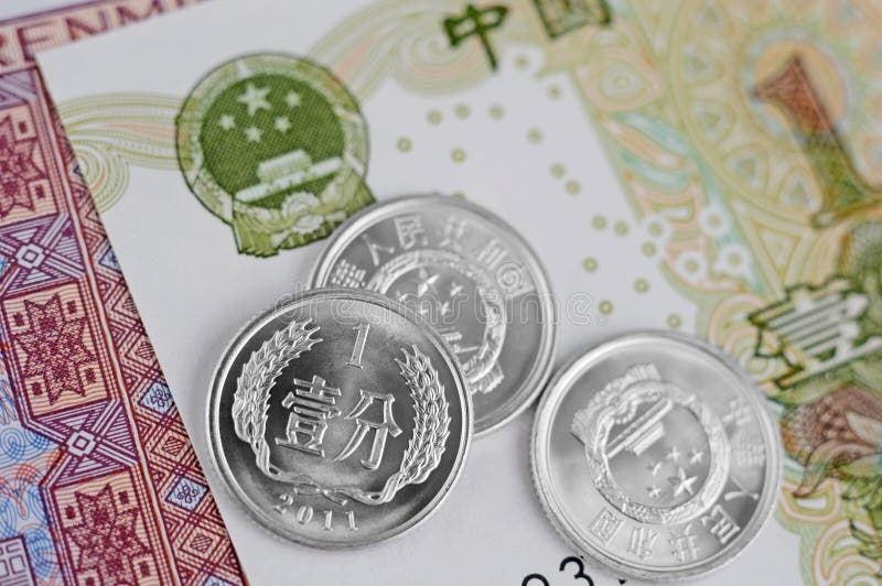 Chinese Notes and Coins stock image. Image of earn, folk - 43683975