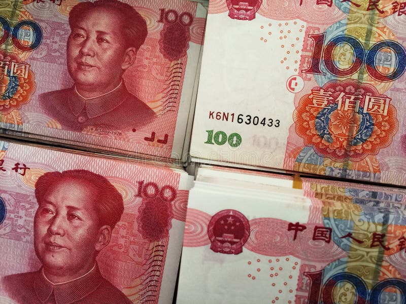 Chinese RMB Yuan banknotes stock photo. Image of banknotes - 202425742