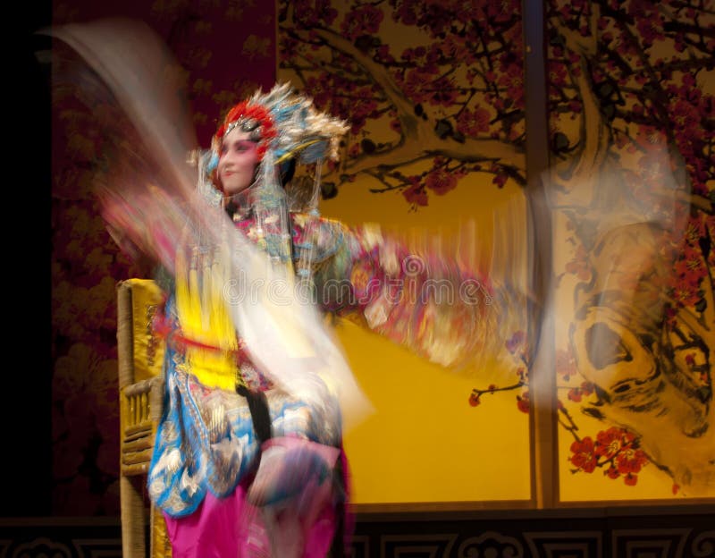 Chinese Opera Actress Waving Sleeves Editorial Stock Image - Image of ...