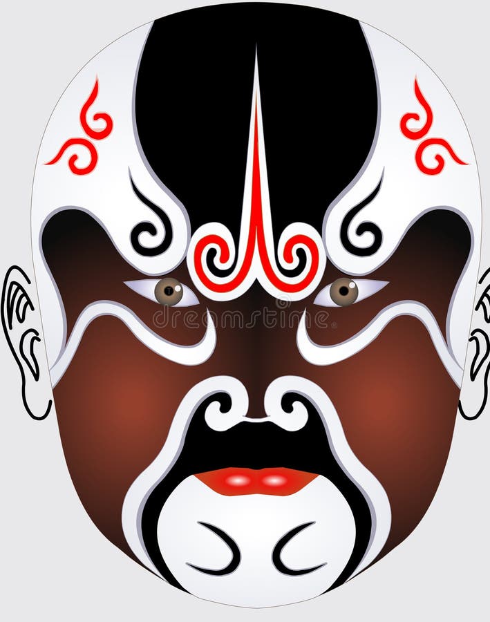 Chinese opera face stock illustration. Illustration of beijing - 5091014