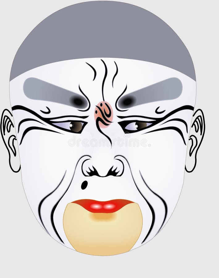 Chinese opera face stock illustration. Illustration of opera - 5091022