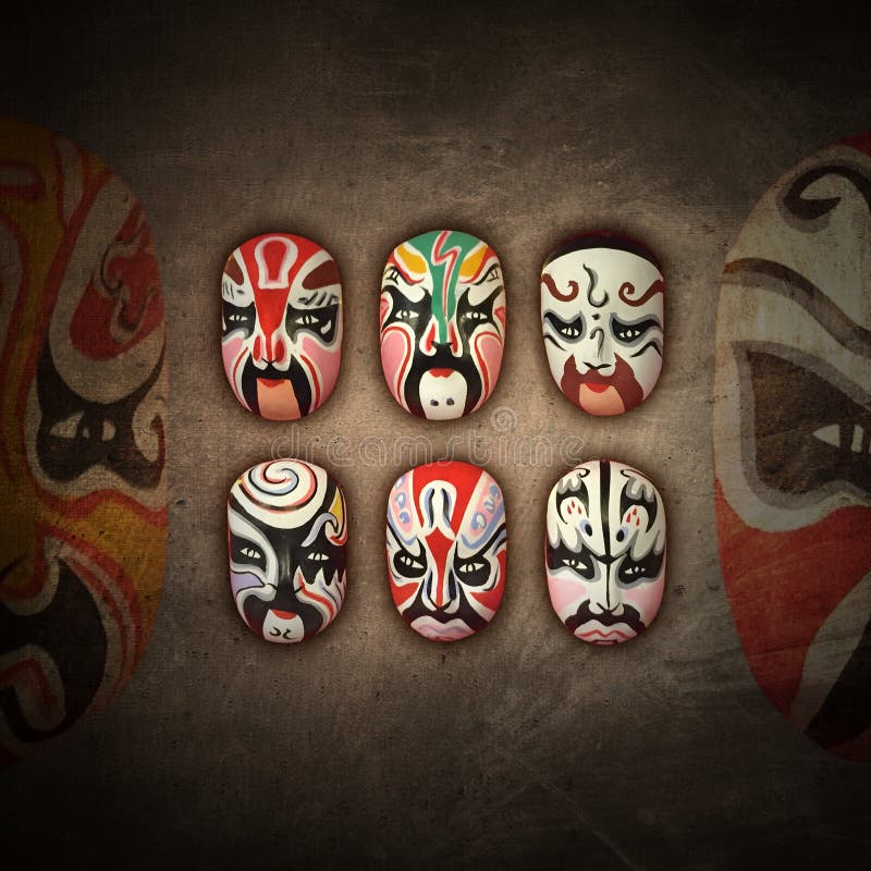 Chinese Opera Mask stock photo. Image of oriental, clay - 62832258