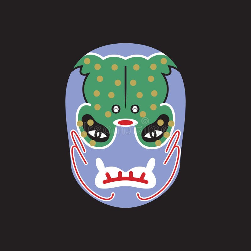 blank chinese opera mask template