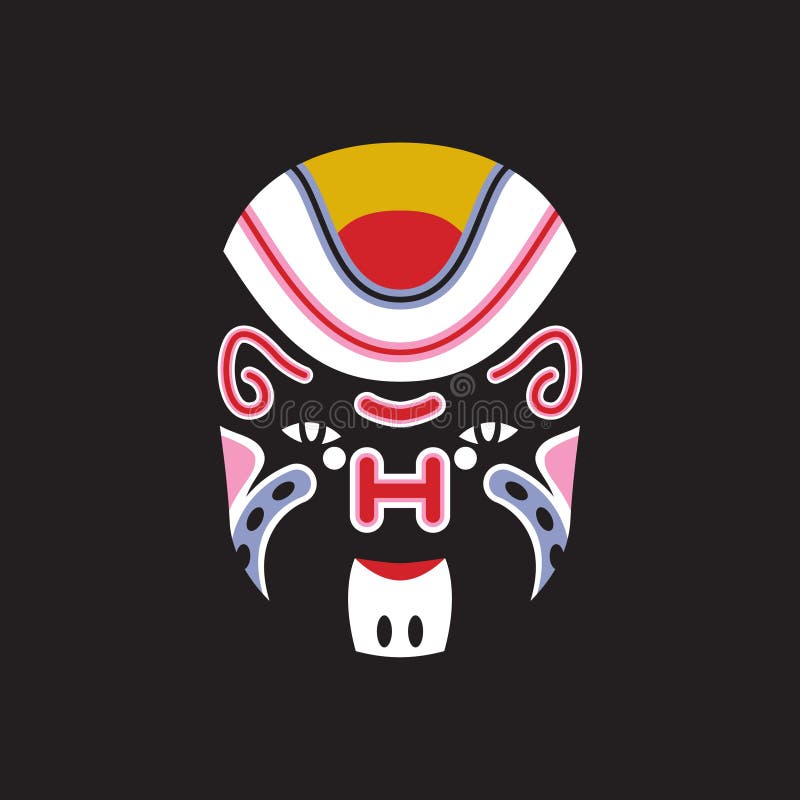 Chinese Opera Mask. Vector Illustration Decorative Design Stock Vector ...