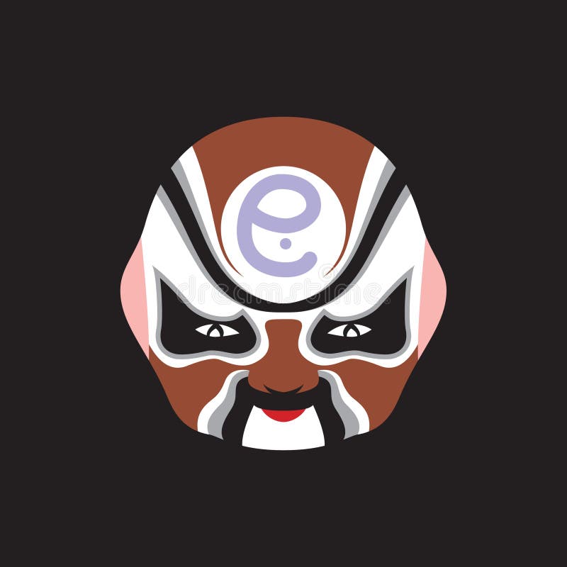 Chinese Opera Mask. Vector Illustration Decorative Design Stock Vector ...