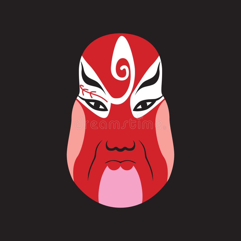Chinese Opera Mask. Vector Illustration Decorative Design Stock Vector ...