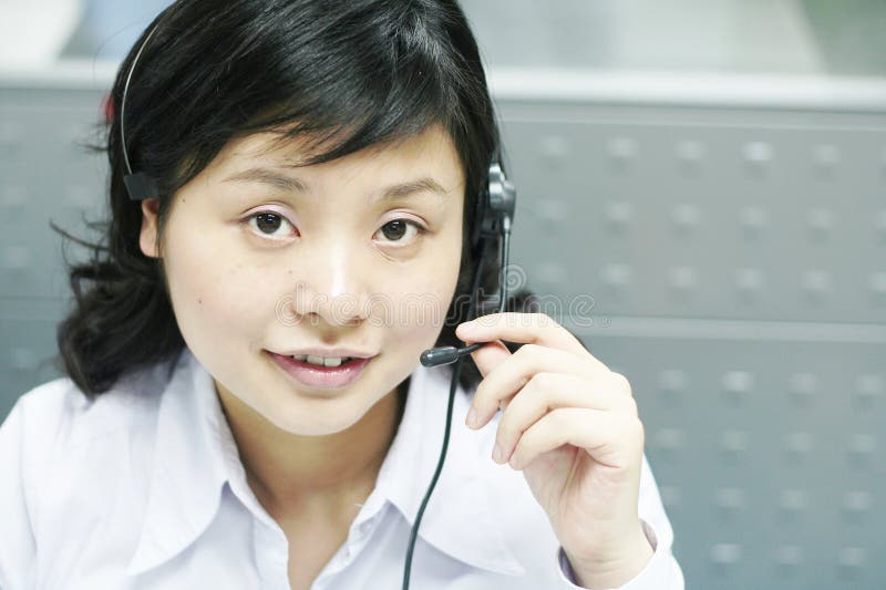 Chinese Operator with Headset Stock Photo - Image of employment ...