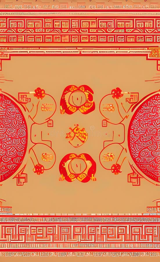 Chinese ornament pattern stock illustration. Illustration of vintage ...