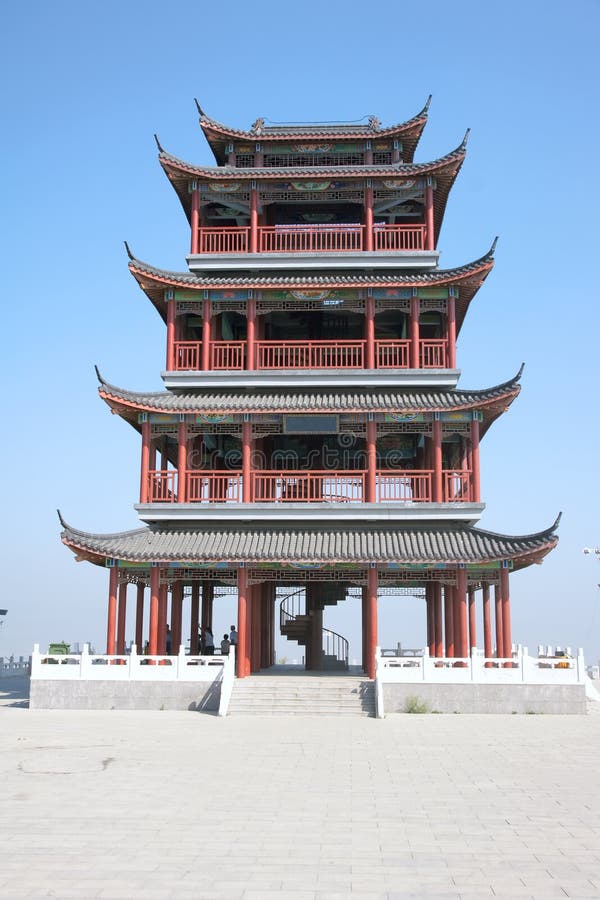 Chinese tower stock photo. Image of china, summer, landscape - 26366960