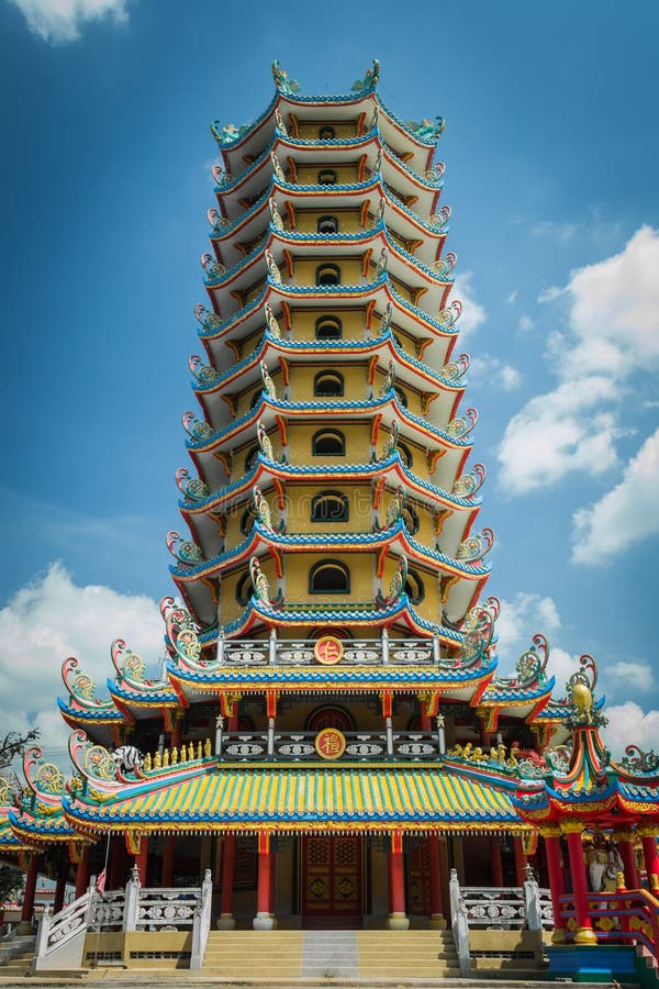 Chinese Temple Roof And Pagoda Stock Image - Image of oriental ...
