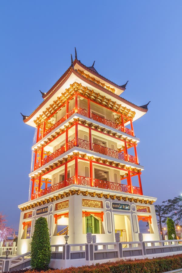 Chinese pagodas tower. stock image. Image of historic - 43317915
