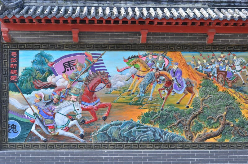 Chinese Painting of Ancient Chinese War Stock Photo - Image of ...