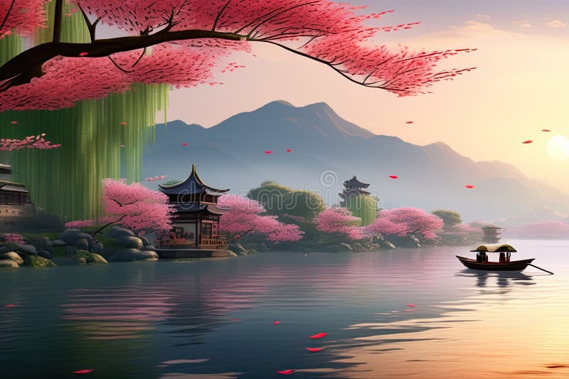 A Chinese Painting Style, Digital Illustration Style, Otherworldly ...