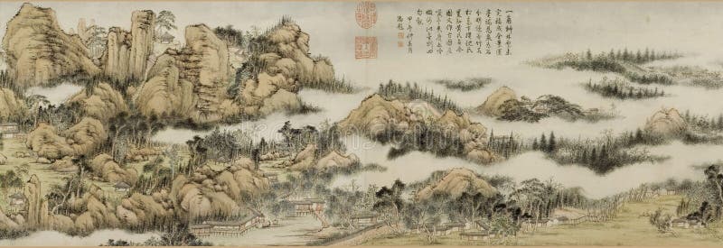 Chinese Traditional Ink Painting Stock Photo - Image of freehand, wash ...