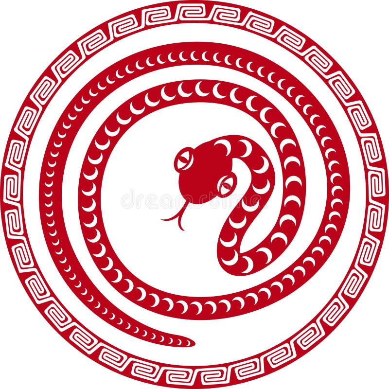 Chinese Paper Cut Out Snake As Symbol of Year Stock Vector ...