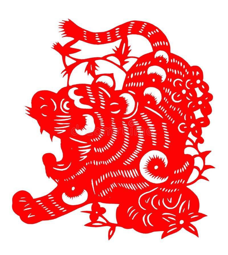 Chinese Paper Cut for Tiger Year of 2010 Stock Illustration ...
