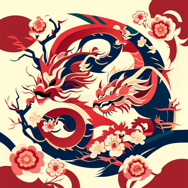 Chinese Paper-cut Works. Seamless Pattern. Vector Illustration Stock ...