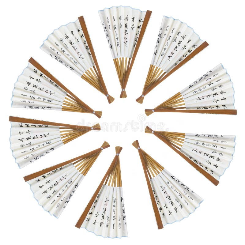 Paper Fans stock image. Image of cultural, china, wood, bamboo - 25687