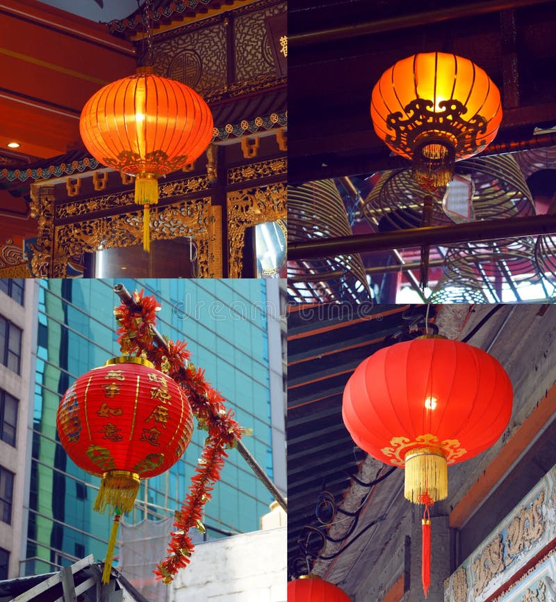 Chinese paper lanterns stock image. Image of decoration - 40323009