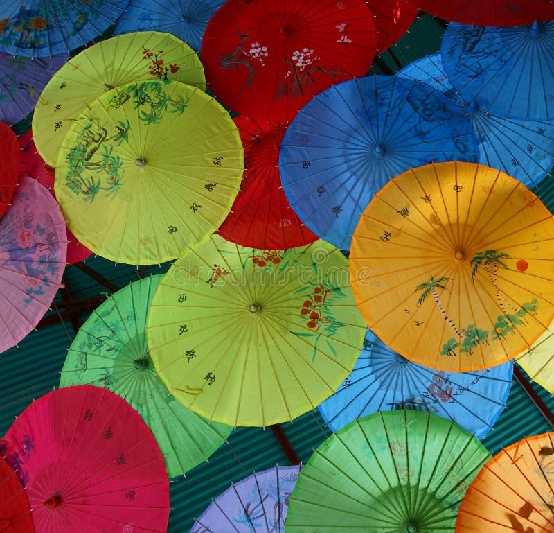 Chinese Parasols stock image. Image of color, bright, oriental - 294221