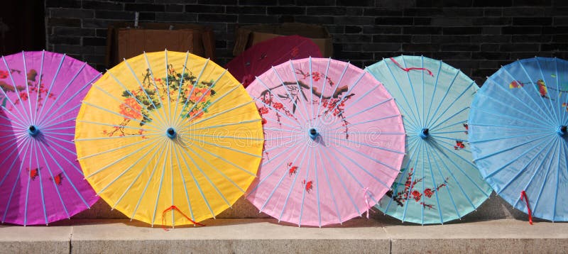 Chinese Parasols stock image. Image of color, bright, oriental - 294221