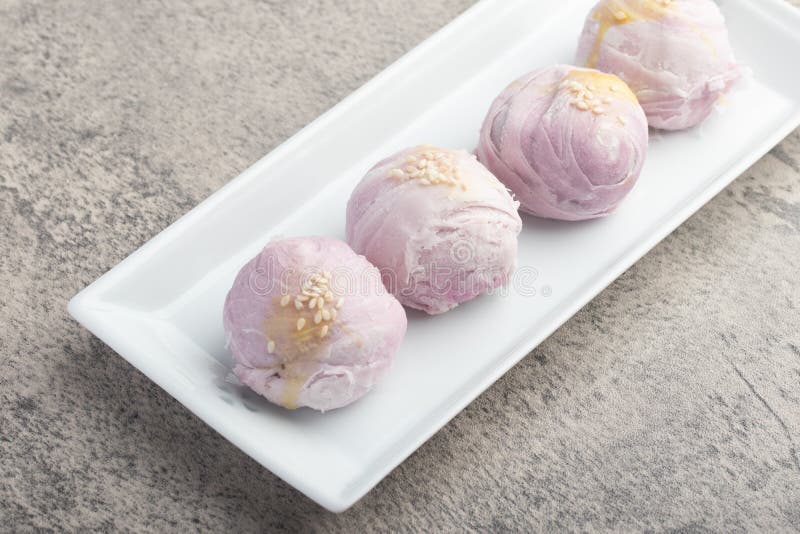 Chinese Pastry with Taro Paste Stock Photo - Image of health, fast ...