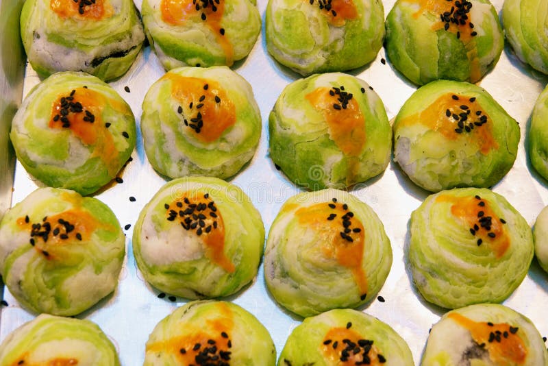 Chinese Pastry, Thai Cake,Spring Roll Pastry Moon Cake with Nuts, Mung ...