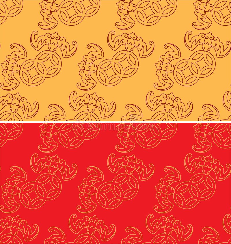 Chinese Pattern - Five Bats with Prosperity Blessings Symbol and Frame ...