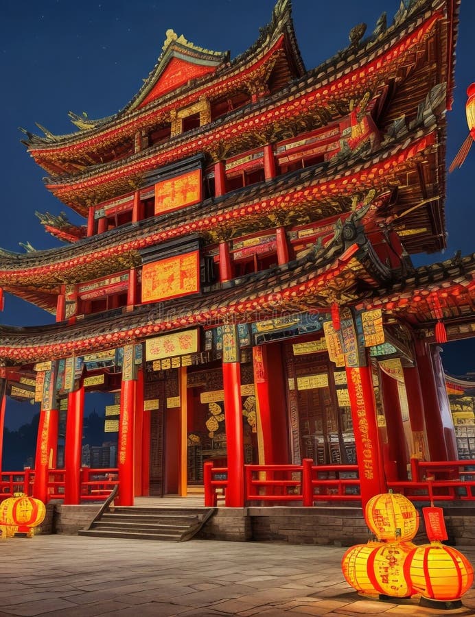 Chinese pattern decoration stock illustration. Illustration of ...