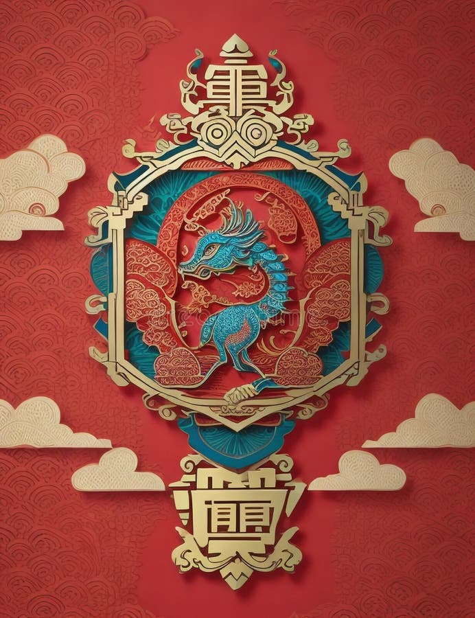 Chinese pattern decoration stock illustration. Illustration of ...