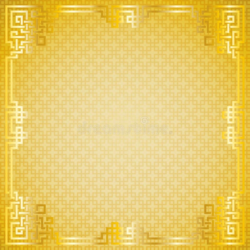 Chinese pattern gold frame stock vector. Illustration of gold - 85568593