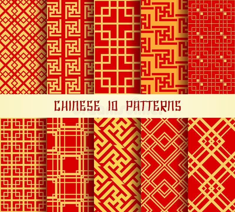 Chinese Pattern Background - Wallpaper - Illustration - Vector Stock ...