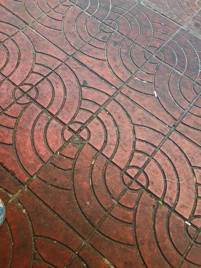 The Chinese Pattern on the Tile Floor Stock Photo - Image of apple ...