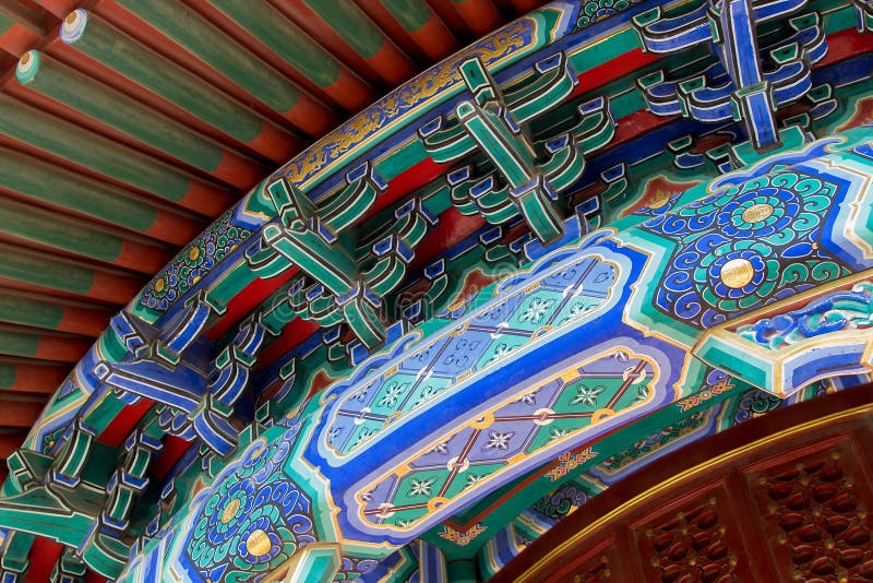 Chinese patterns stock image. Image of exotic, east, canopy - 97122193