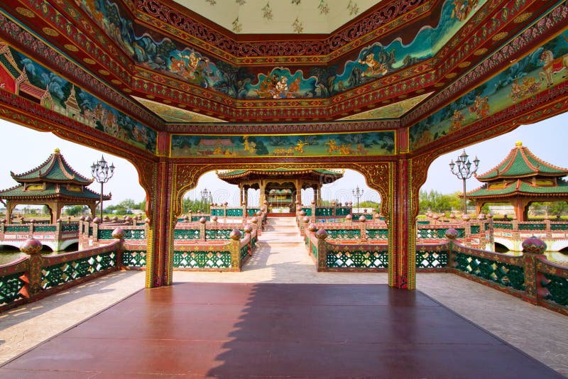 Chinese pavilion stock image. Image of break, temple - 20082261