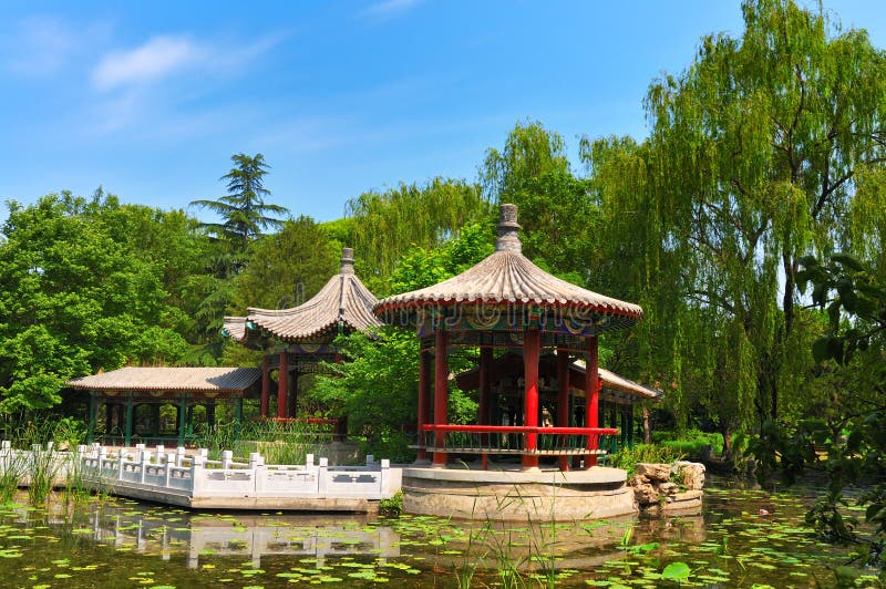 Chinese pavilion stock photo. Image of lake, chinese - 27064740