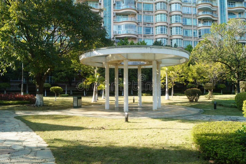 Chinese pavilion building stock image. Image of park - 66385803