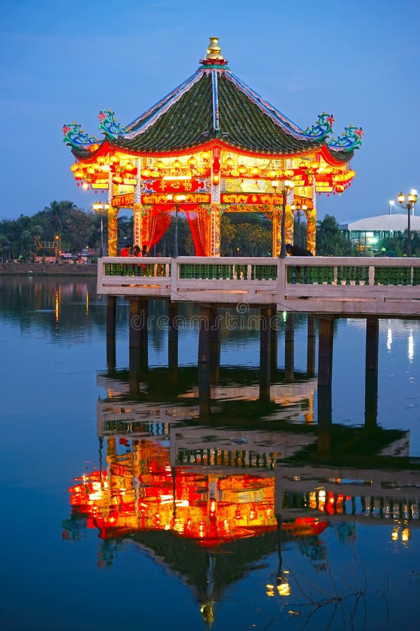 Chinese pavilion stock image. Image of building, landscape - 22592067