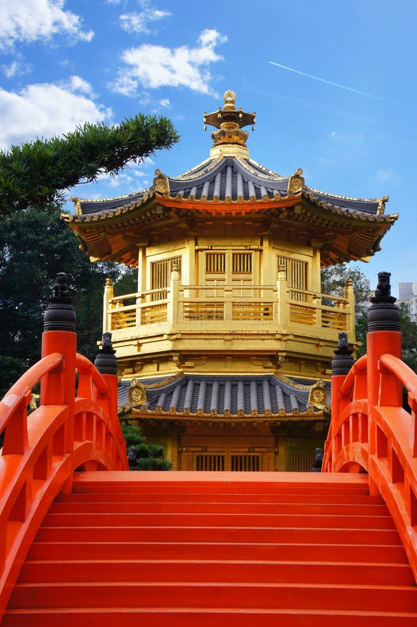 Chinese Pavilion of Tang Dynasty Style in the Hong Kong Stock Photo ...