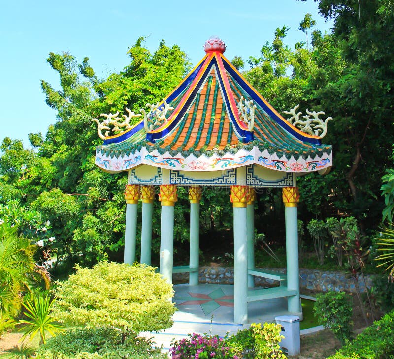 Chinese Pavilion stock image. Image of rock, forest, chinese - 38870469