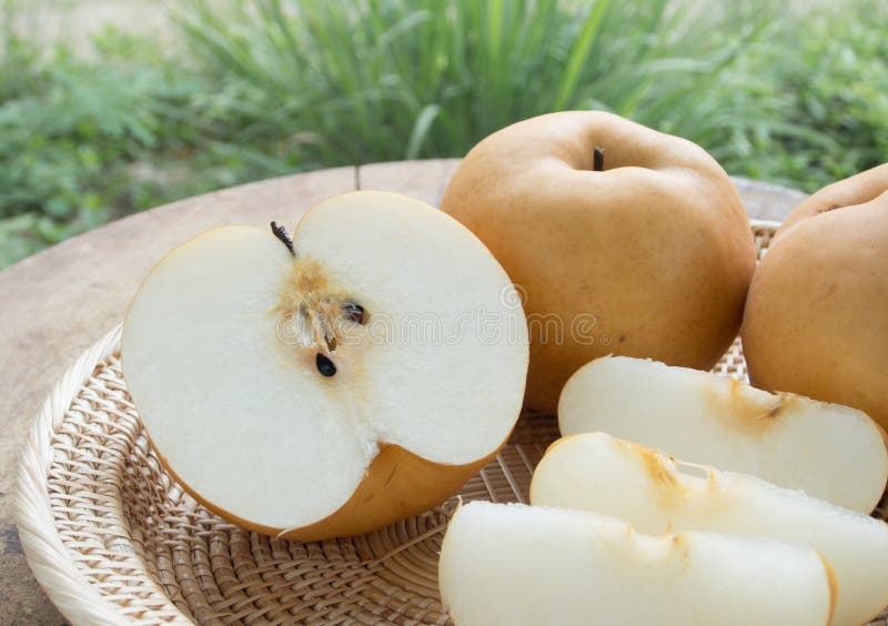 Chinese pear stock photo. Image of summer, asian, rustic - 47796446