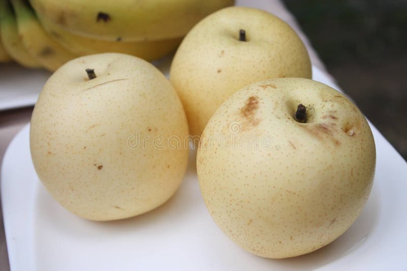 Chinese Pears in Close-up Mode Shot. Stock Photo - Image of chinese ...