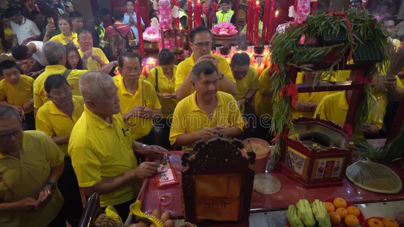 People Go To Pray at Temple during Chinese New Year Eve. Stock Video ...
