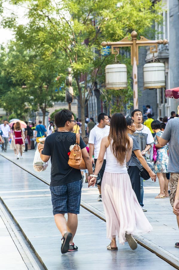 Chinese People Walking on the Street Editorial Stock Photo - Image of ...