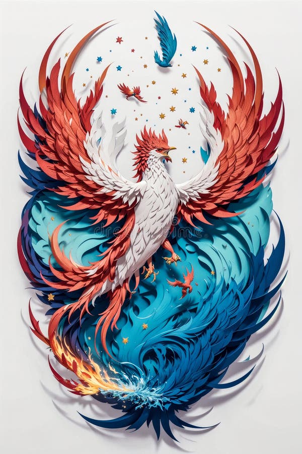 Chinese Phoenix Paper Cut,beauty of Chinese Art with Generative Ai ...