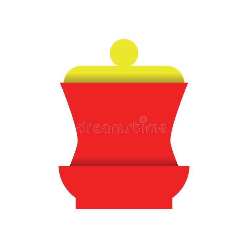 Chinese Pot. Vector Illustration Decorative Design Stock Illustration ...