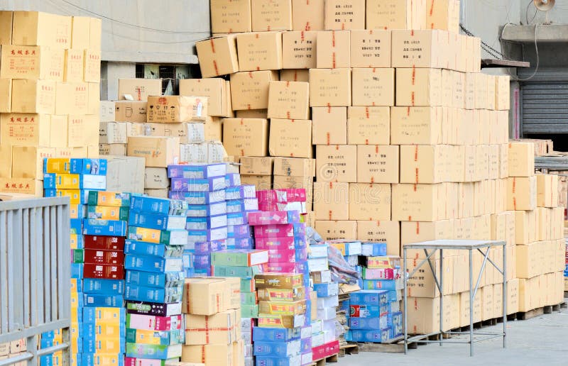 Chinese products warehouse editorial photography. Image of closeup ...